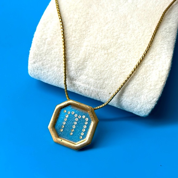 Avon | Jewelry | Avon Simple Octagonal Letter M Vtg Necklace | Poshmark